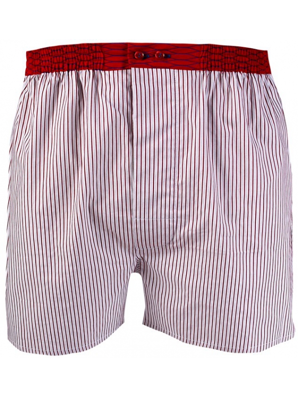 Caleçon homme rayures rouge