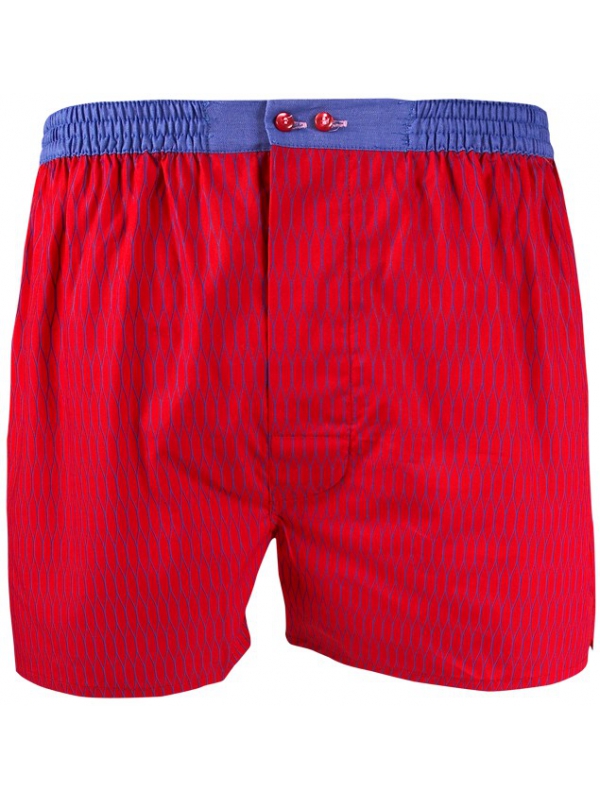 Caleçon homme imprimé rouge