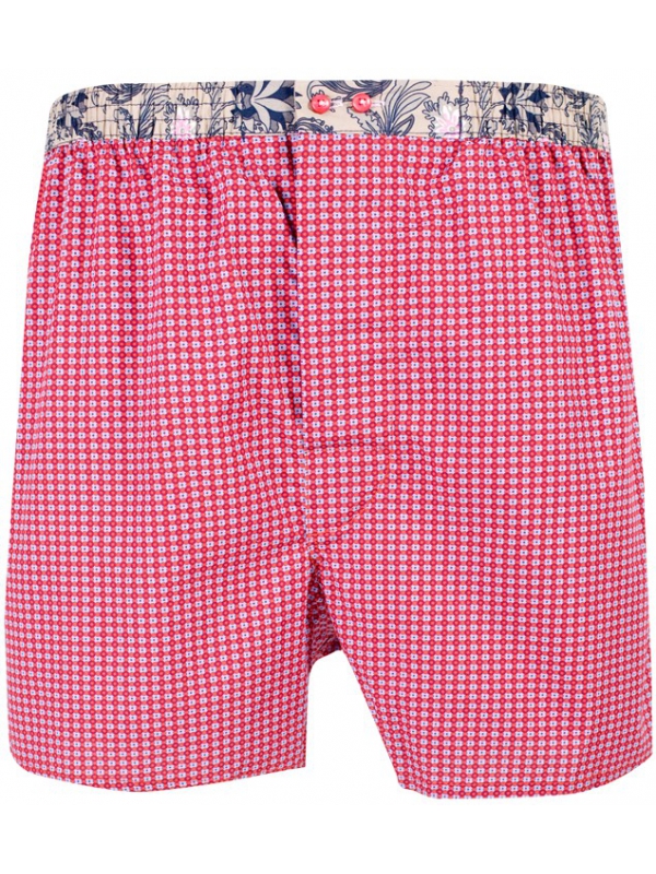 Caleçon homme imprimé rouge