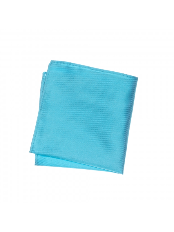 Plain turquoise pocket square