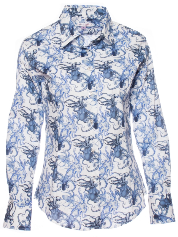 Women's shirt with octopus print