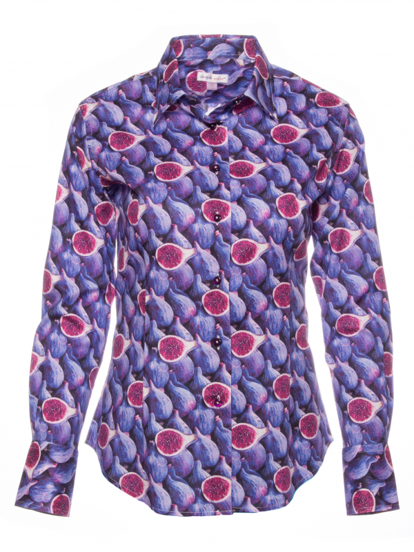 Women's fitted with fig print