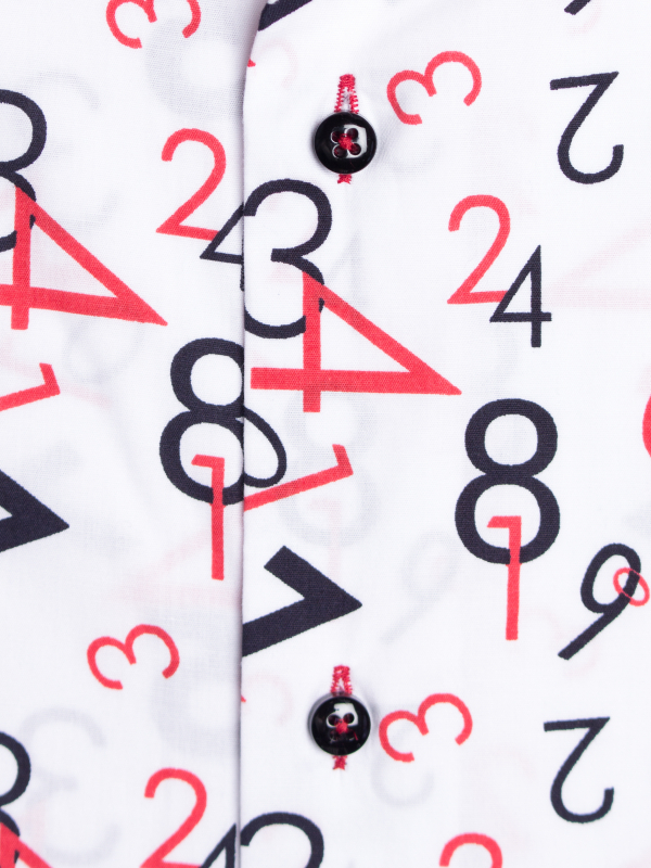 Men's slim fit shirt with number print