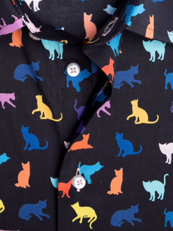 Chemise chats cintrée